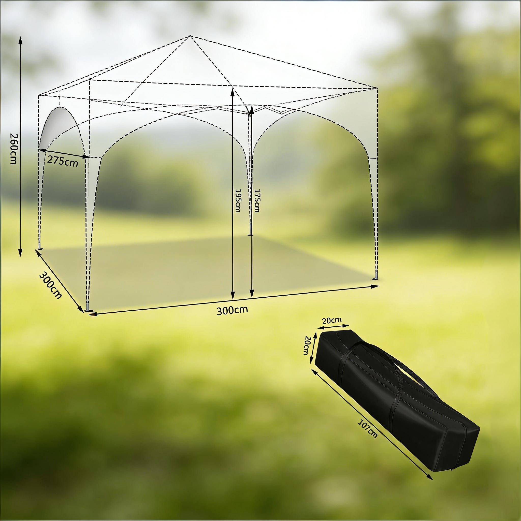 Tonnelle pliante métal tissu Oxford jardin terrasse imperméable anti-UV ...