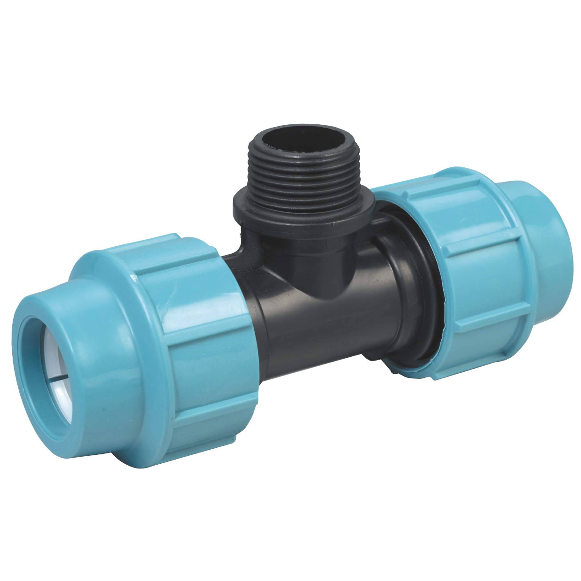 Raccord Compression Jardibric PN16 en Polypropylène Té Mâle Ø32/26x34 ...