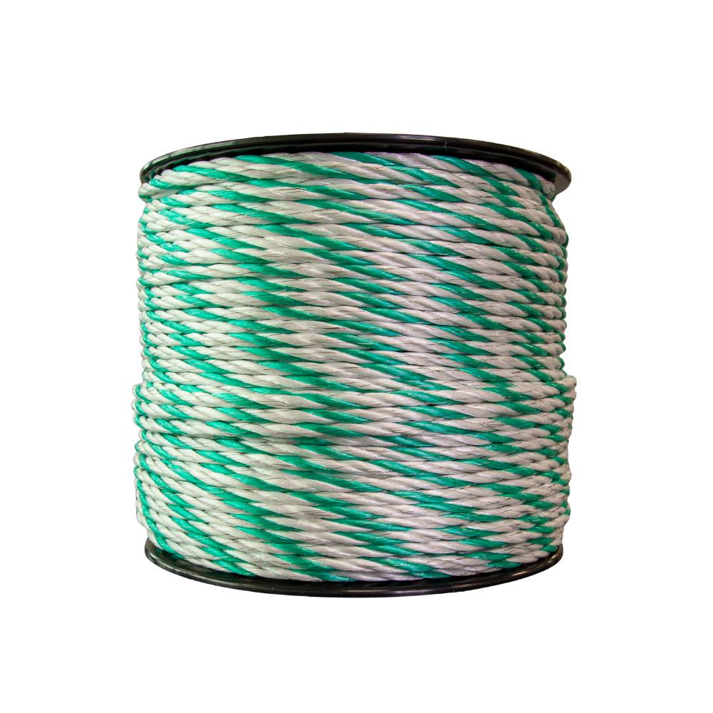 Cordon torsadé blanc et vert diamètre 5 mm 200 m CLASSIC - Gamm vert