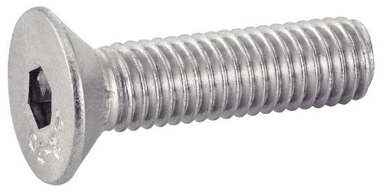 Vis à métaux tête fraisée 6 pans creux inox A2 ISO 10642 DIN 7991 5X50 ...