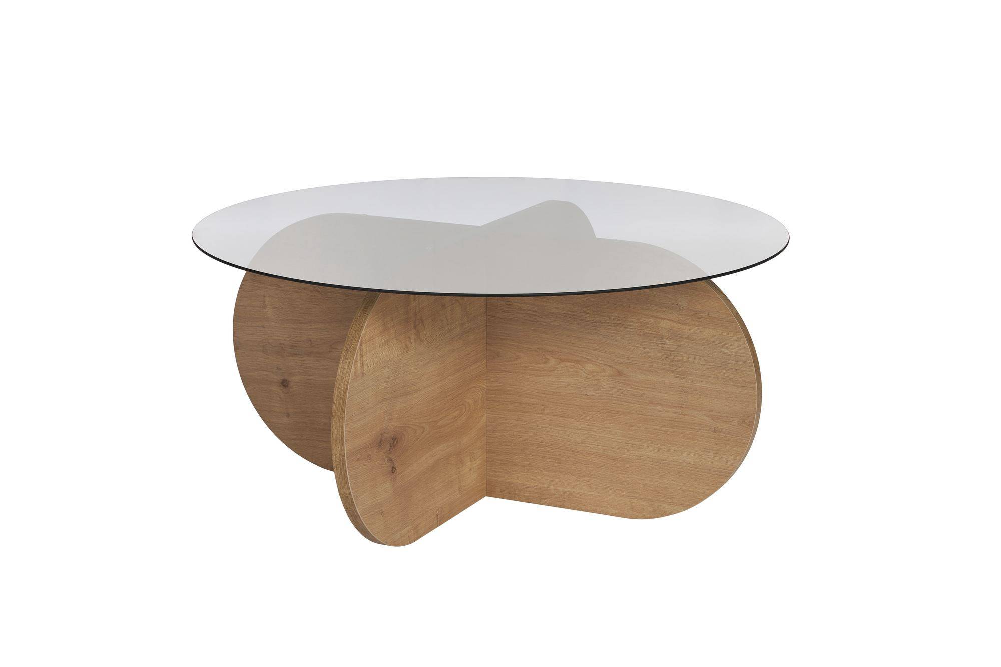 Table Basse En Bois "aeris" - 75 X 75 X 35 Cm - Chêne Saphirfumées ...