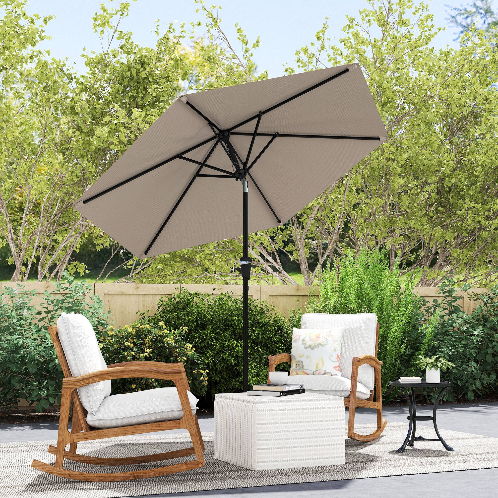 Parasol de jardin Métal Beige 230x230x216 cm - Gamm vert