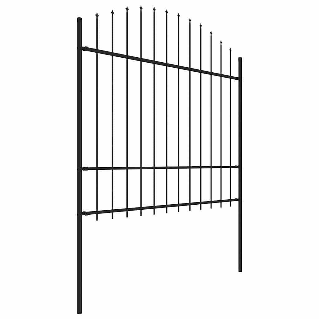 Clôture de jardin en acier noir 714,5 x 175 cm - PANGIVO - Gamm vert