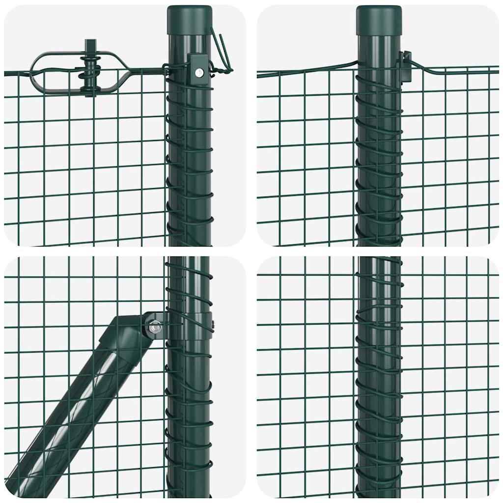 Poteau de clôture acier PVC vert 1000 x 3.2 x 60 cm, Poids :9.94kg ...