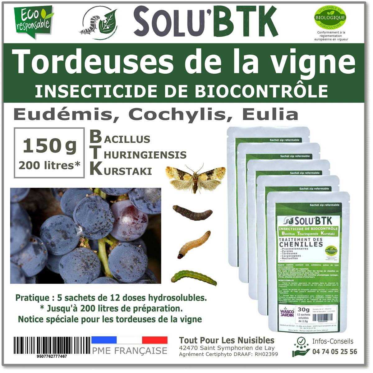 SOLU'BTK- insecticide de biocontrôle contre les tordeuses des vignes ...