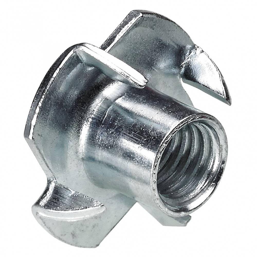 Lot de 8 écrous à enfoncer acier chromé HETTICH, l.22 mm - Gamm vert