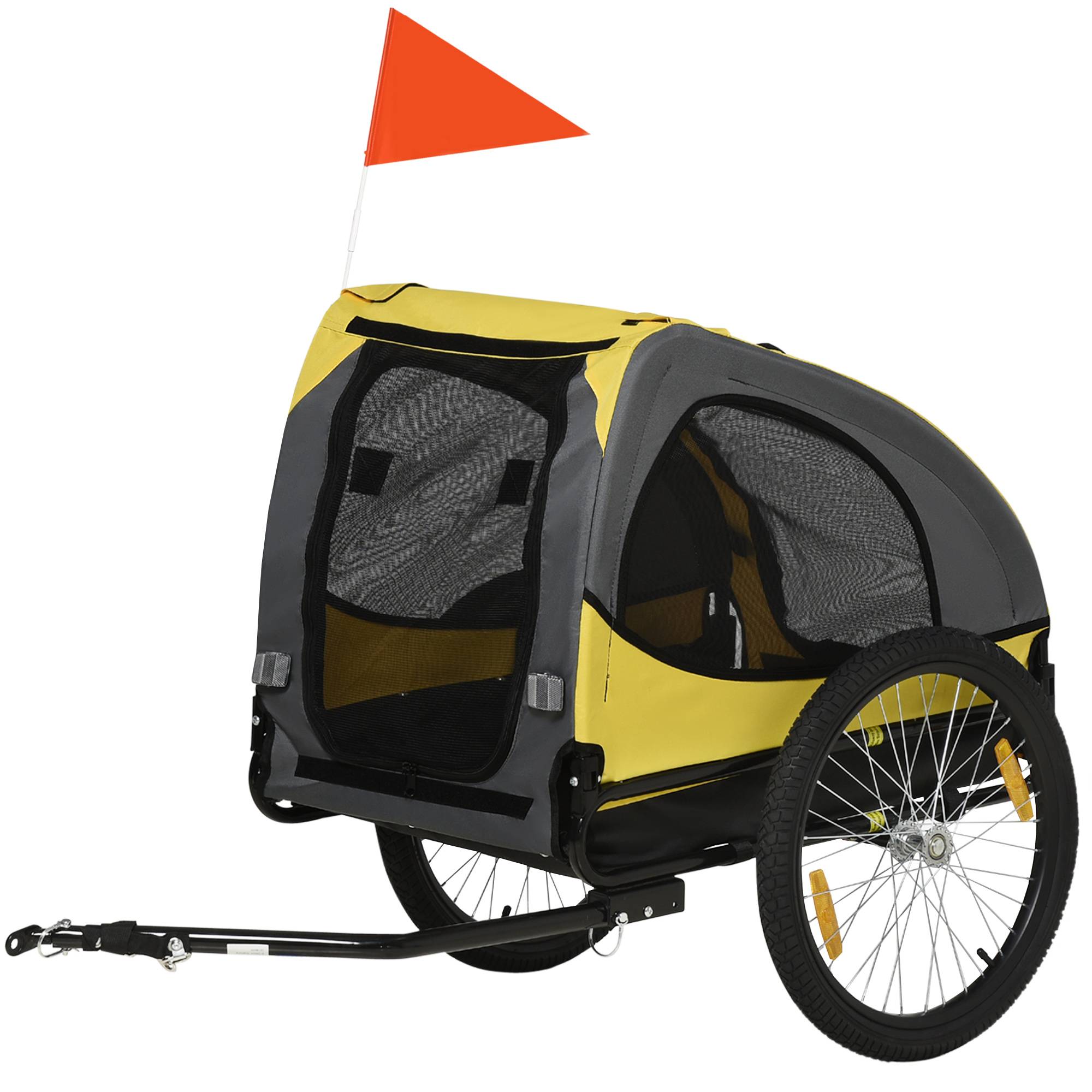 Remorque vélo chien Tissu Oxford randonnée protection pluie 140x71x83cm ...