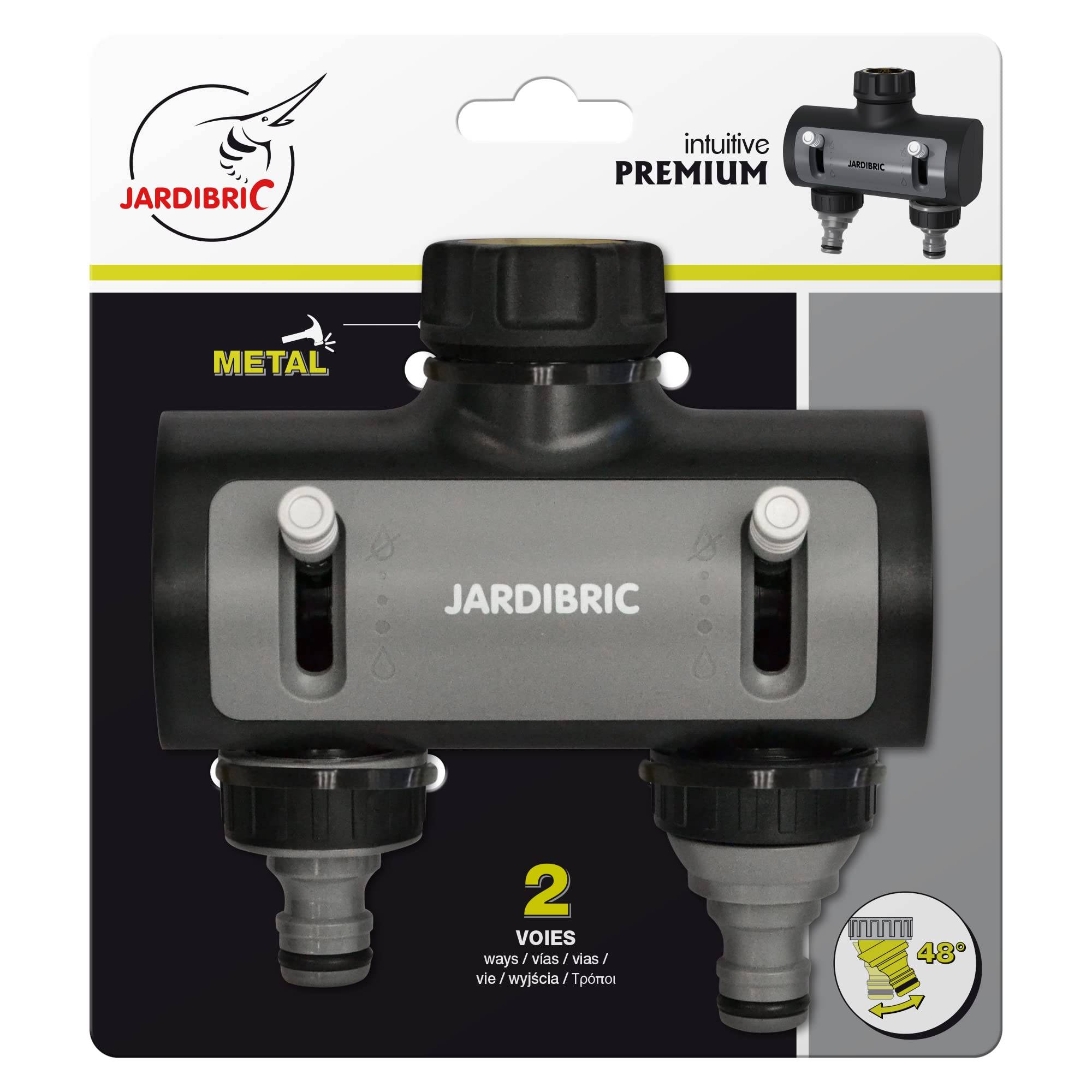 Sélecteur d'arrosage 2 Sorties Jardibric M20x27 Filetées avec Nez de ...