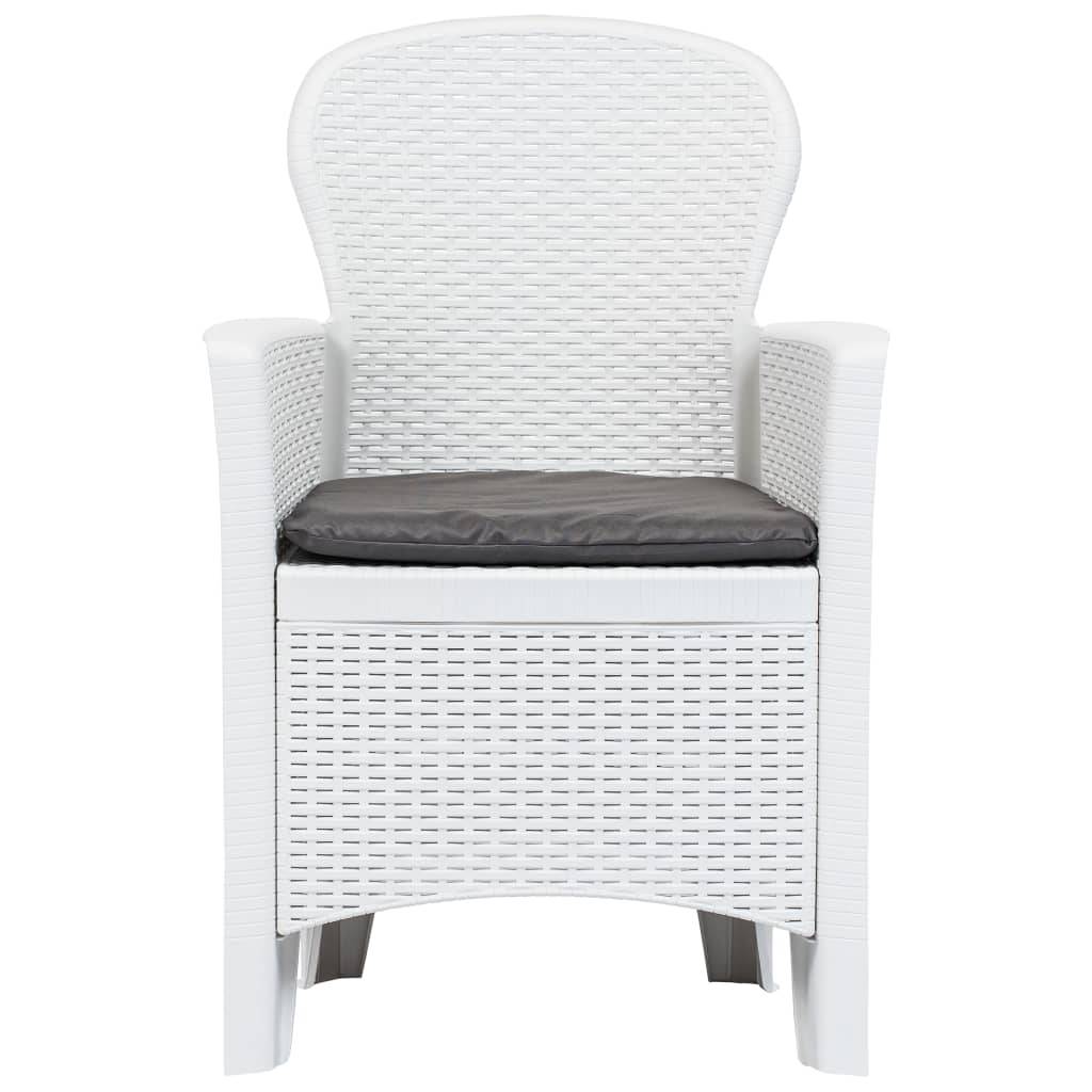 Lot de 2 chaises de jardin plastique blanc 59 x 57 x 89 cm - PANGIVO ...
