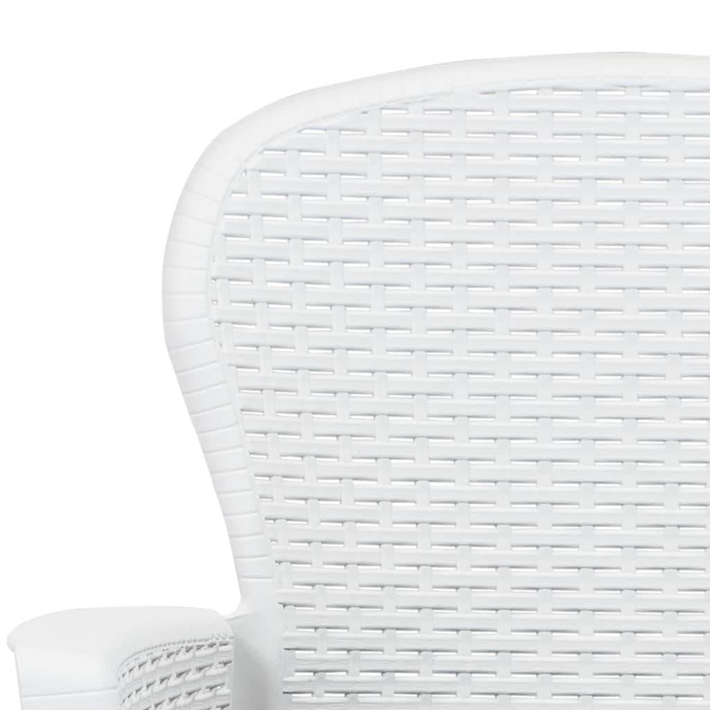 Lot de 2 chaises de jardin plastique blanc 59 x 57 x 89 cm - PANGIVO ...