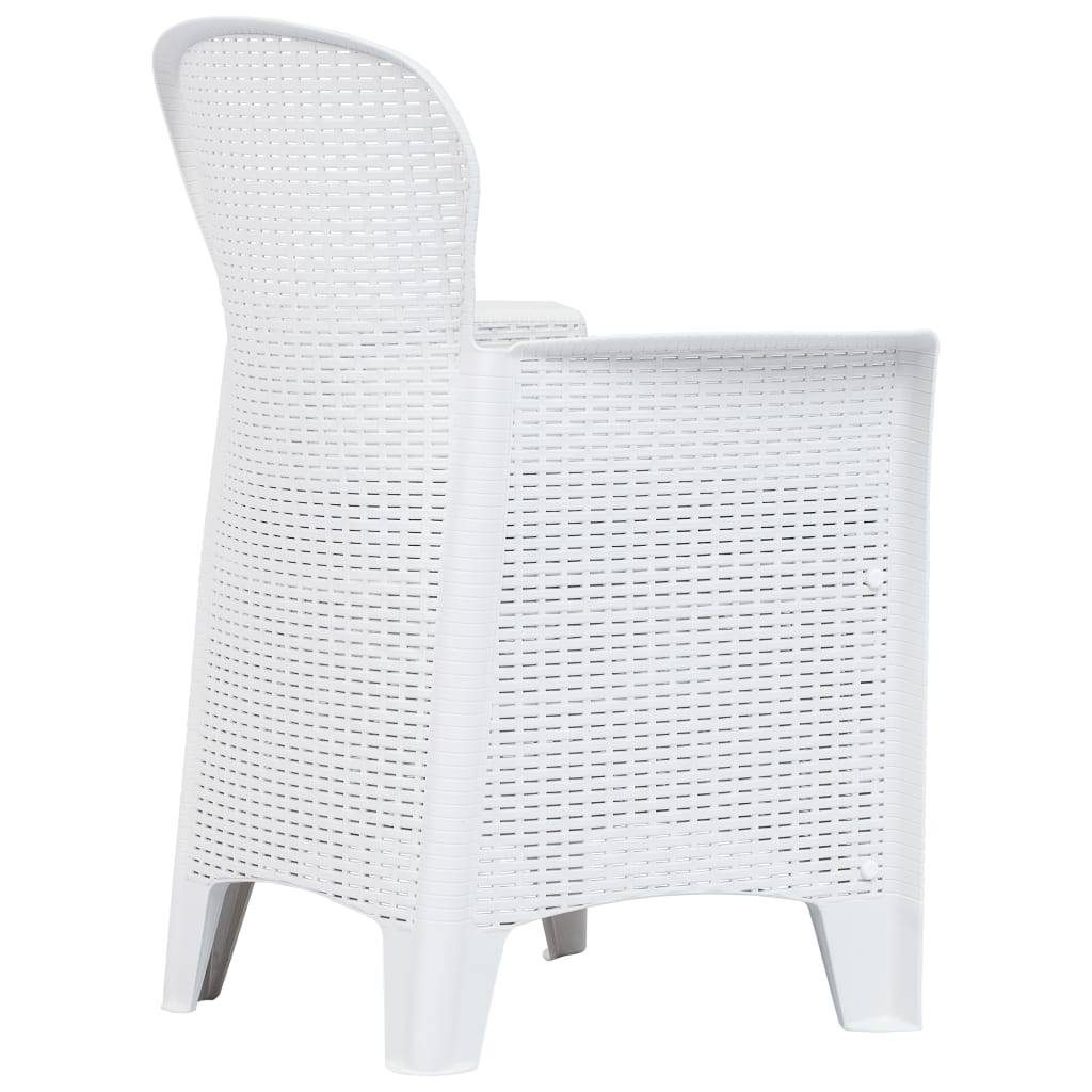 Lot de 2 chaises de jardin plastique blanc 59 x 57 x 89 cm - PANGIVO ...