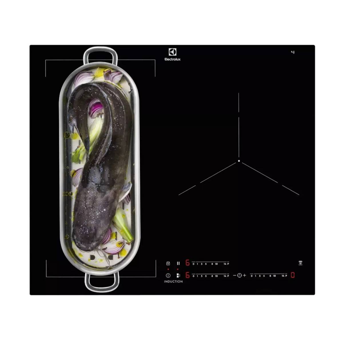 Table de cuisson induction 60cm 3 feux 7350w noir DIV63340BK Electrolux ...