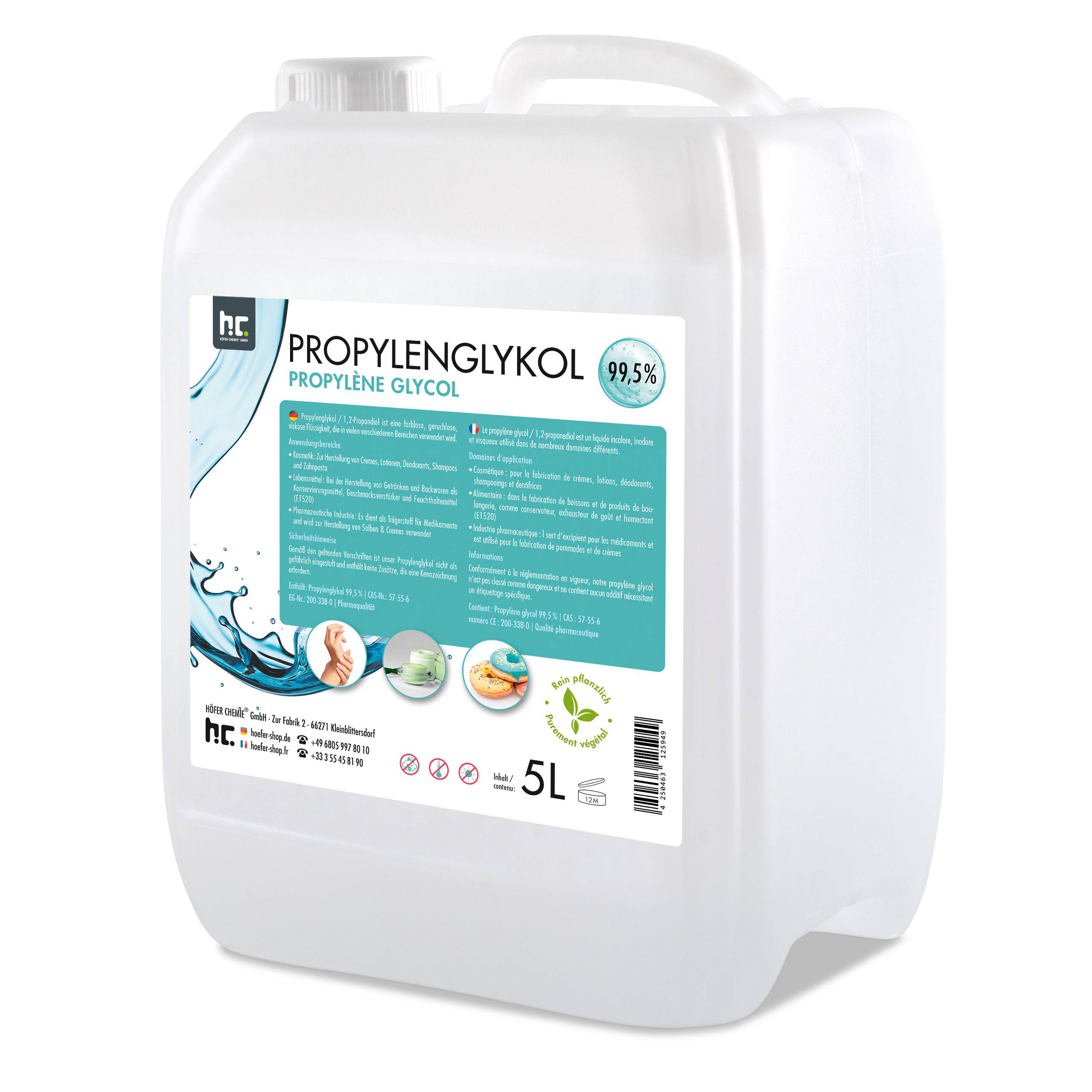 5 L Propylène Glycol 99,5% en qualité pharmaceutique x 1 - Gamm vert
