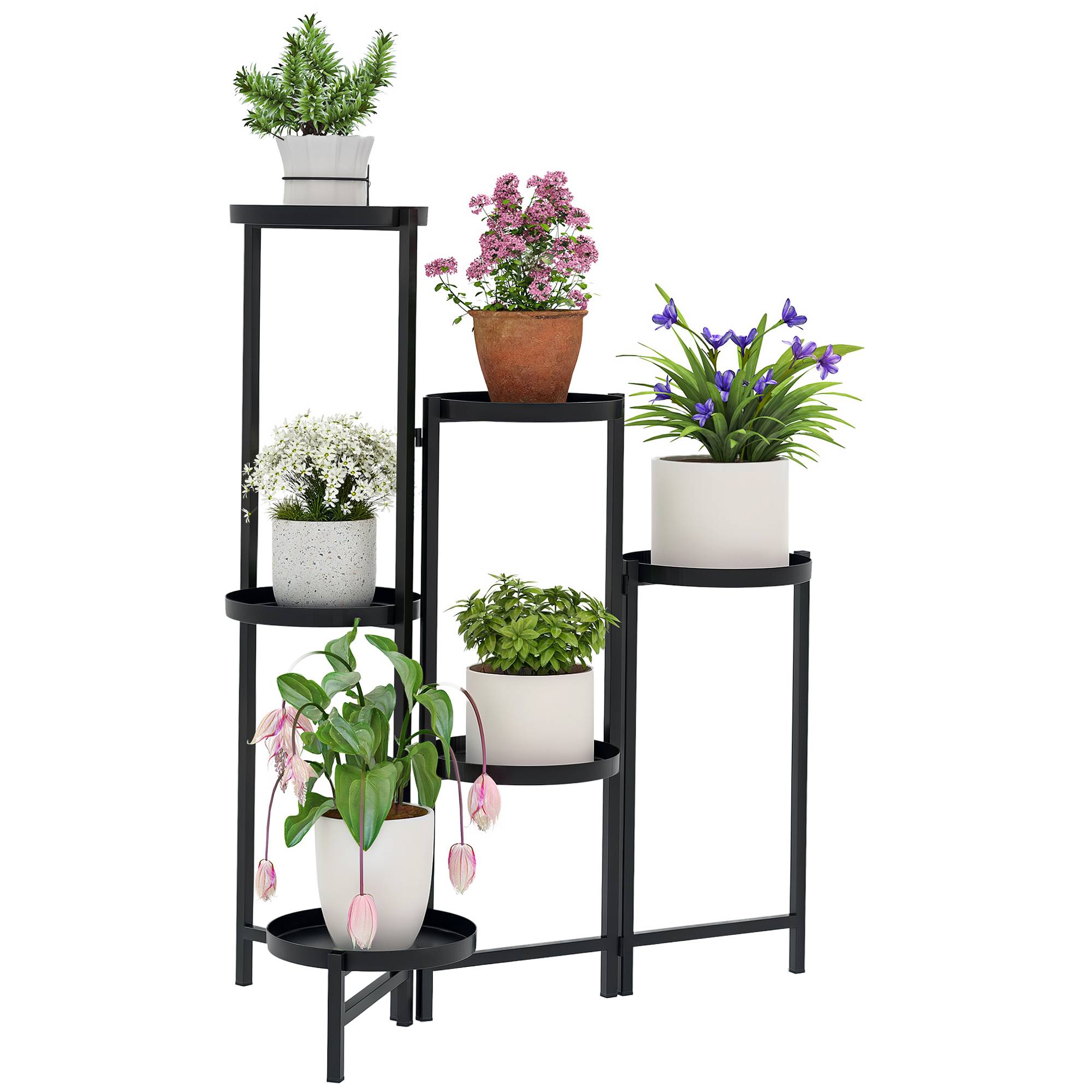Support à plantes métal noir 60 x 40 x 80 cm - PANGIVO - Gamm vert