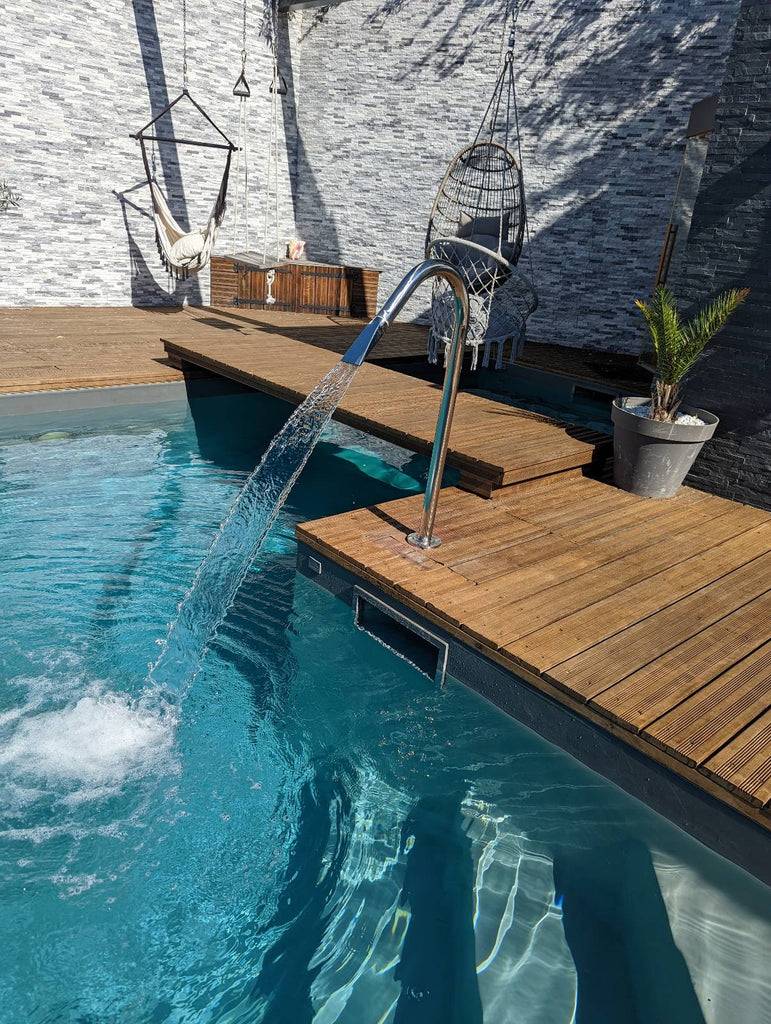 Canon Jet d'eau pour piscine au sel chlore INOX 316 1m avec Embout de ...