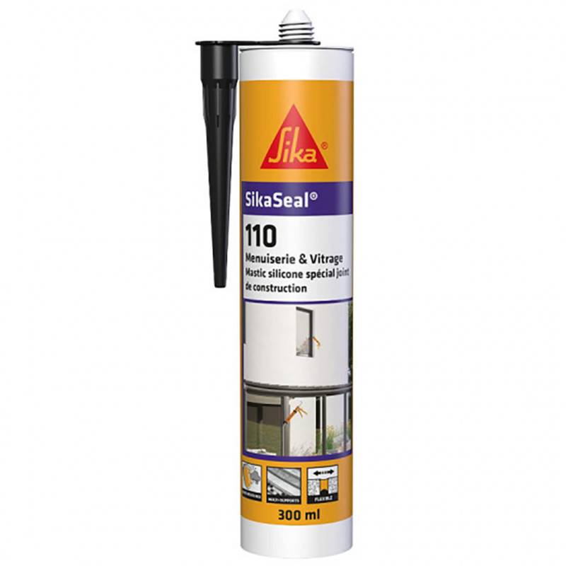 Mastic silicone SikaSeal 110 Menuiserie & Vitrage 300ml SIKA - Couleur ...