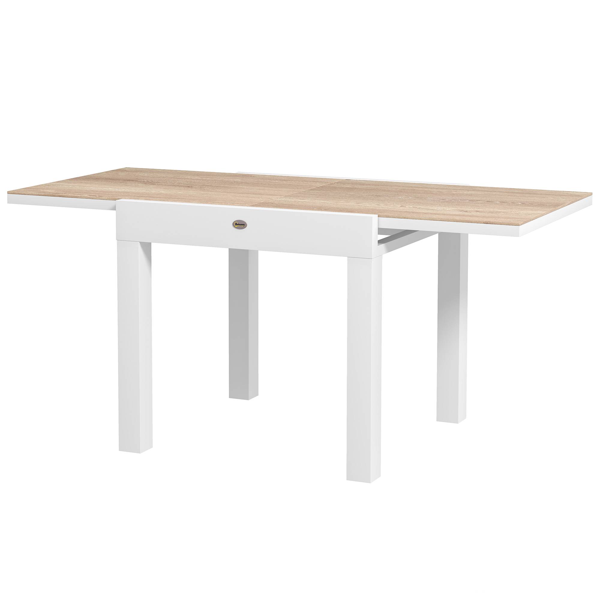 Table de jardin extensible aluminium naturel 160 x 80 x 75 cm - PANGIVO ...