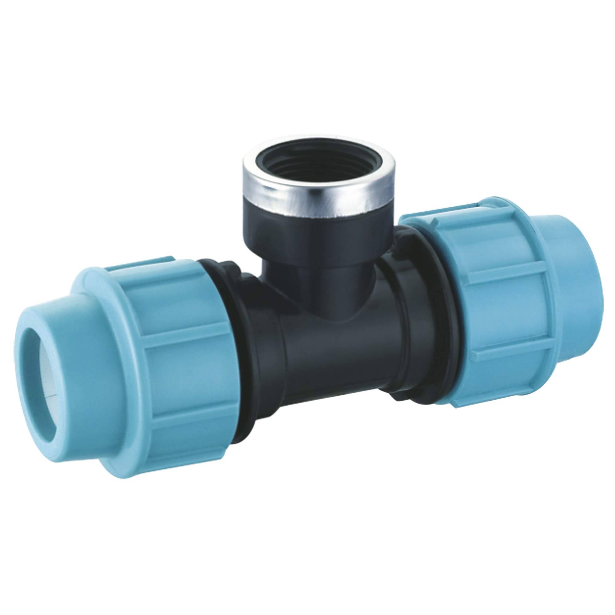 Raccord Compression Jardibric PN16 en Polypropylène Té Femelle Ø32 ...