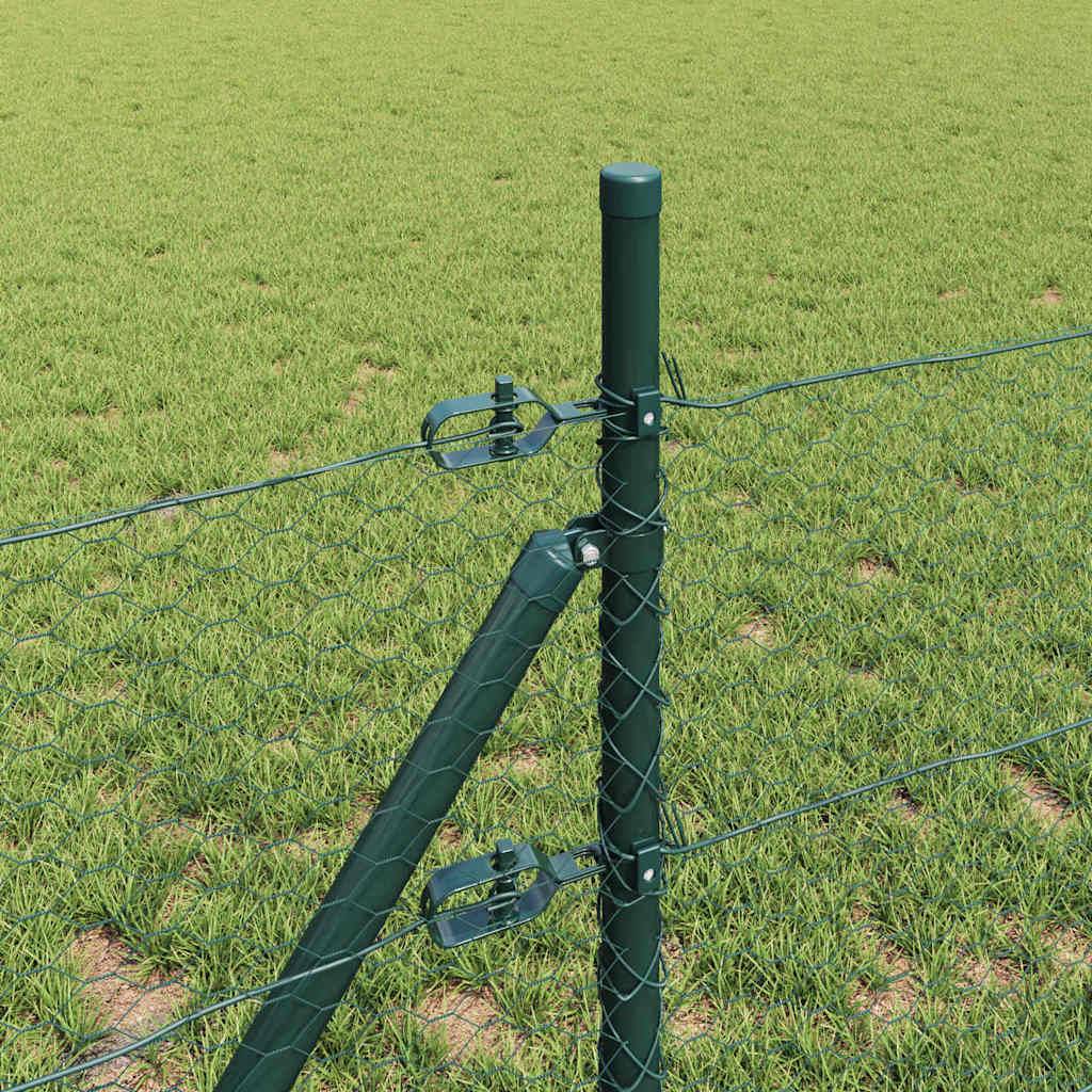 Poteau de clôture acier PVC vert 100 x 0,6 cm (maille 25 mm) - PANGIVO ...