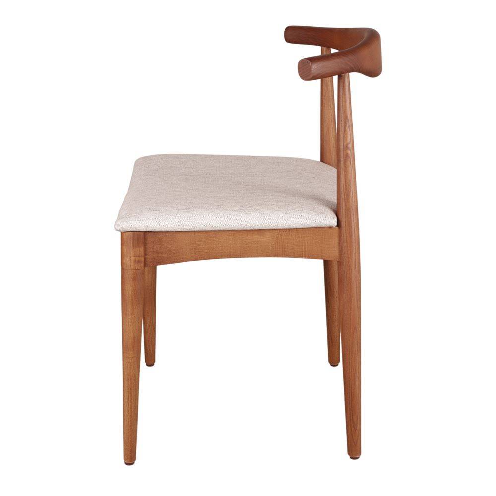 Chaise en bois avec un style Mid Century - modèle 013 - sable - Gamm vert