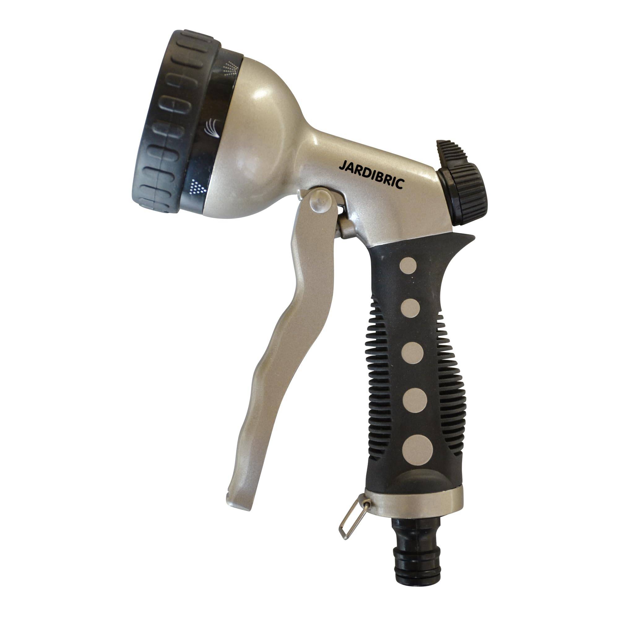 Jardibric - Pistolet Arrosage Métal 8 Jets - Contrôle Débit au Pouce ...