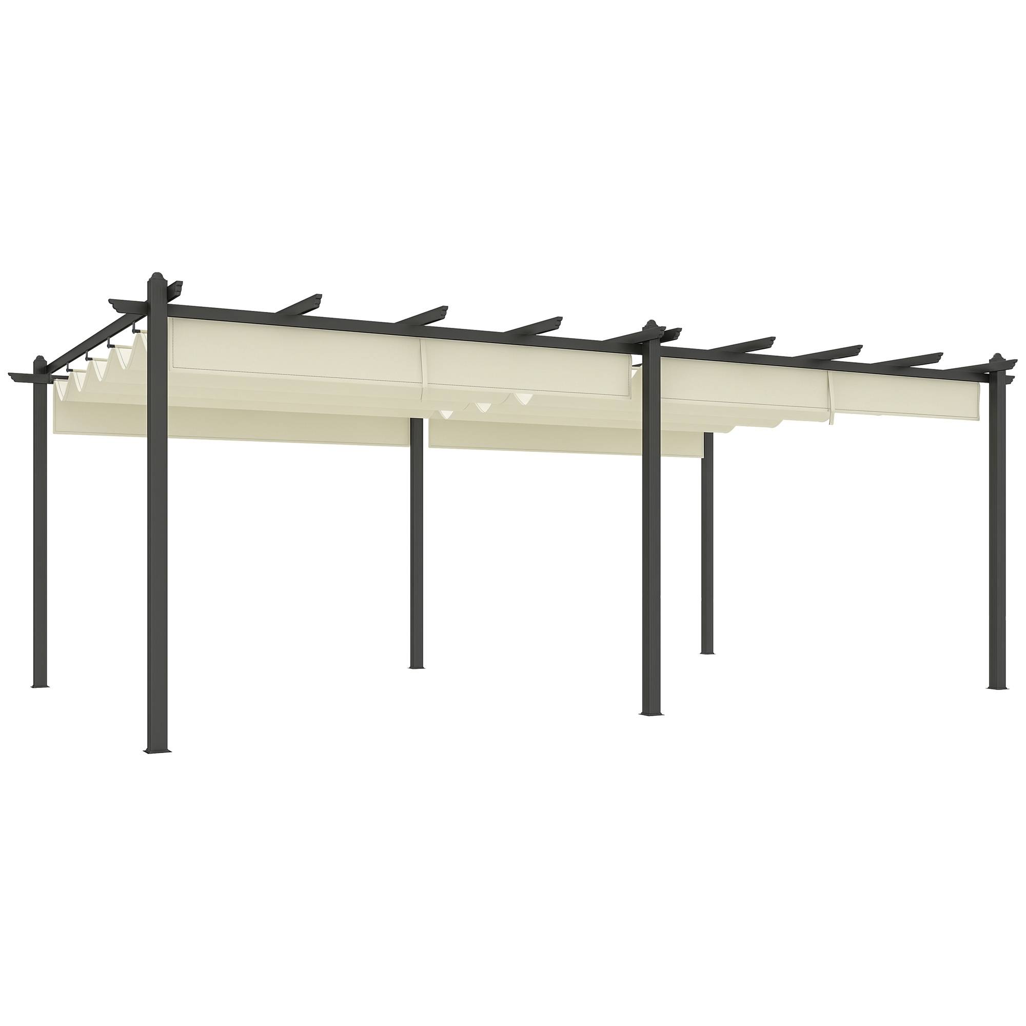 Pergola rétractable 3,5 x 6 m pergola pour terrasse structure en ...