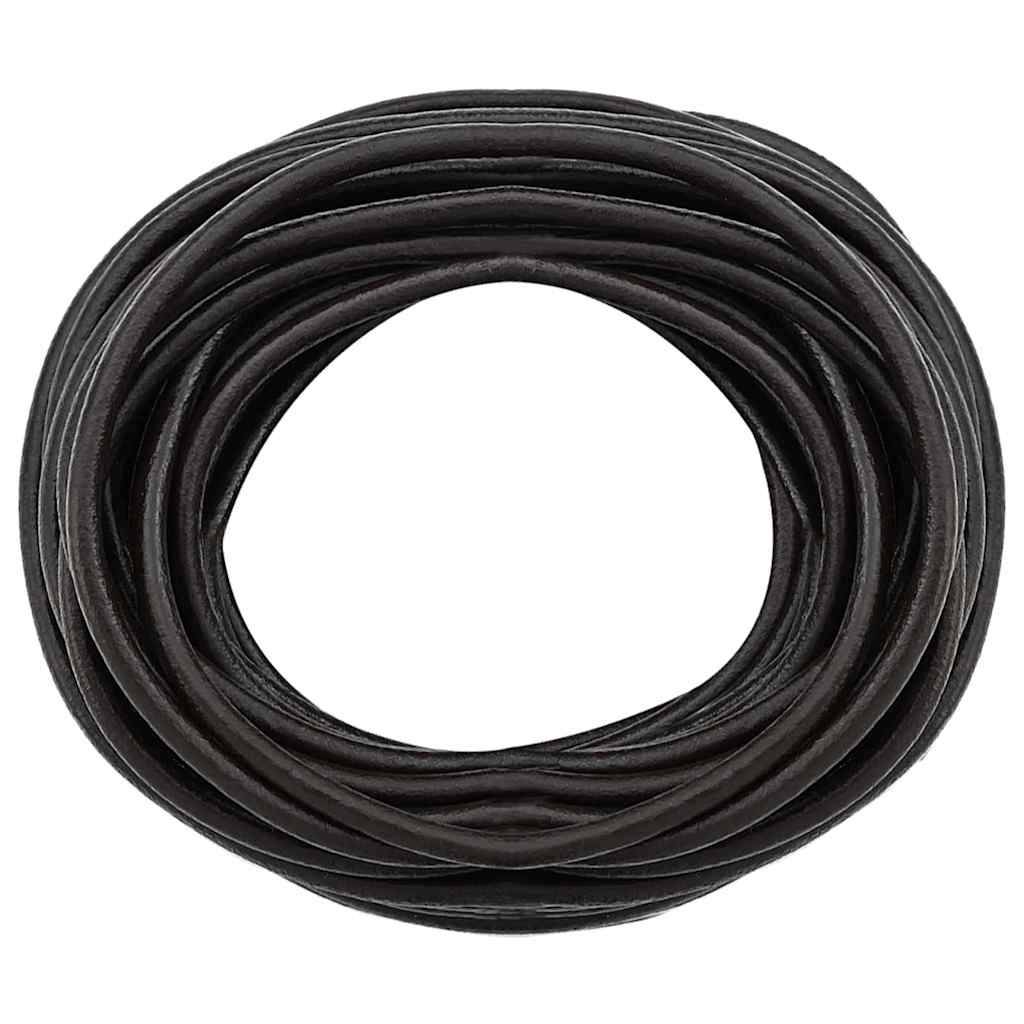 Corde en Cuir Marron foncé Ø4 mm x 10 m Cuir Maison Chic - Gamm vert