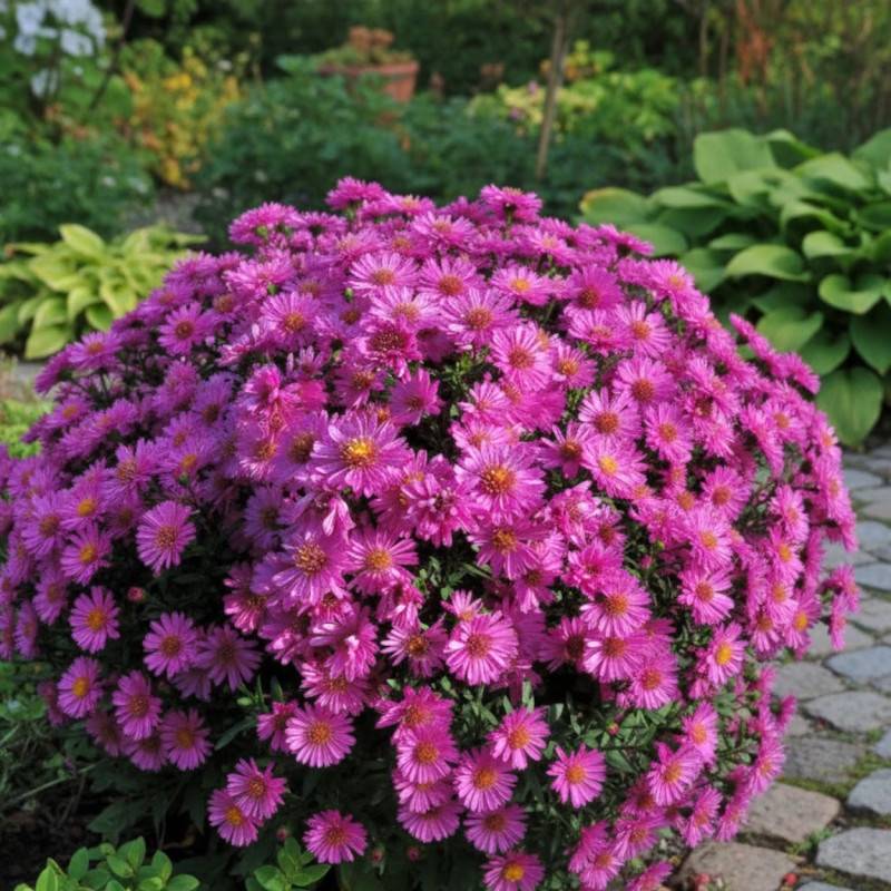 Aster d'automne Starlight, Aster dumosus à fleurs Violette - feuillage ...