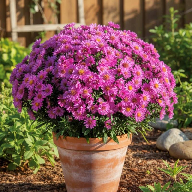 Aster d'automne Starlight, Aster dumosus à fleurs Violette - feuillage ...