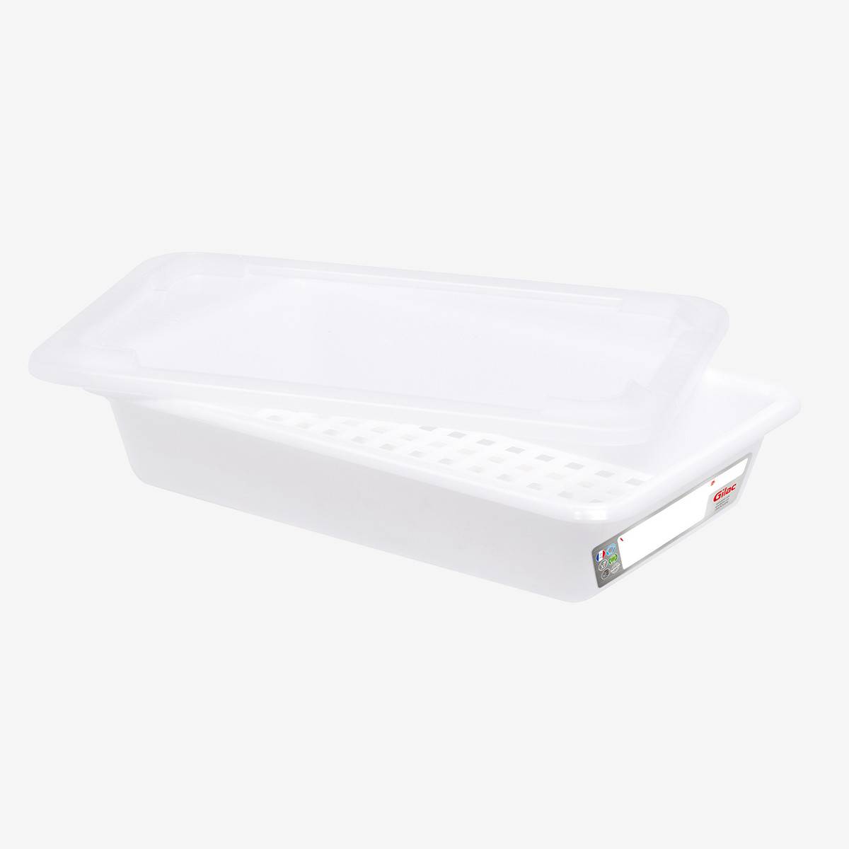 Bac Plat HACCP + Couvercle + Grille - Gilac - - Gamm vert