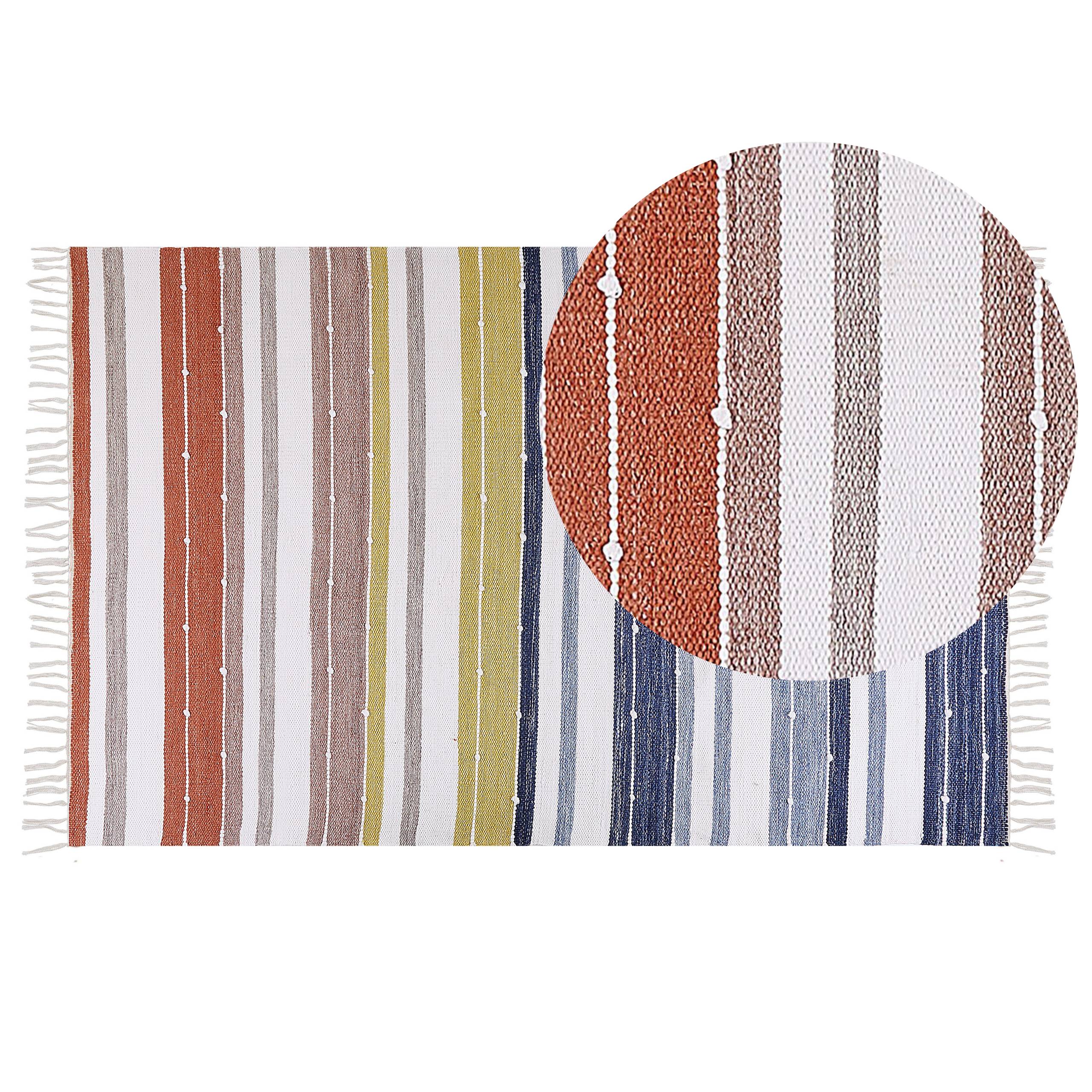 Tapis tressé Matière synthétique Multicolore TOZAKLI Beliani - Gamm vert