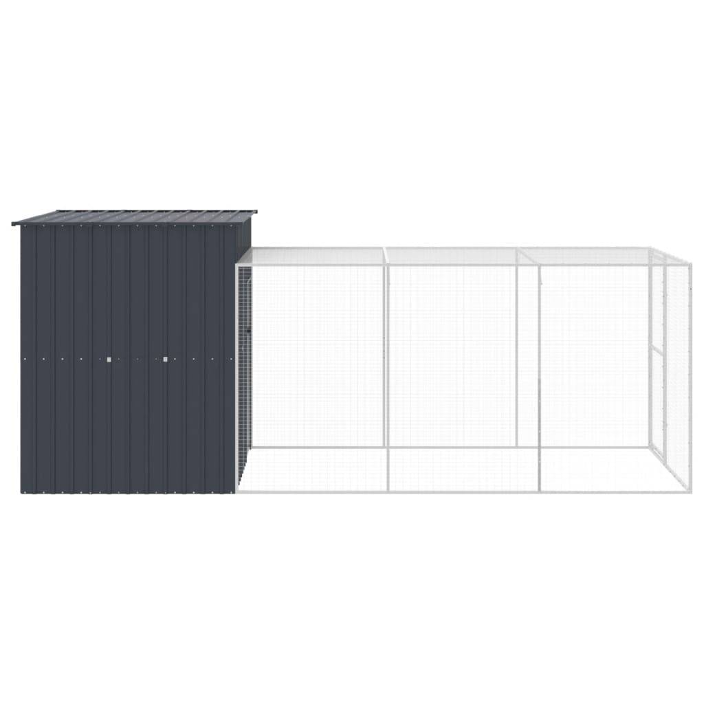 Poulailler acier anthracite 165 x 455 x 181 cm - Prolenta premium p3368 ...