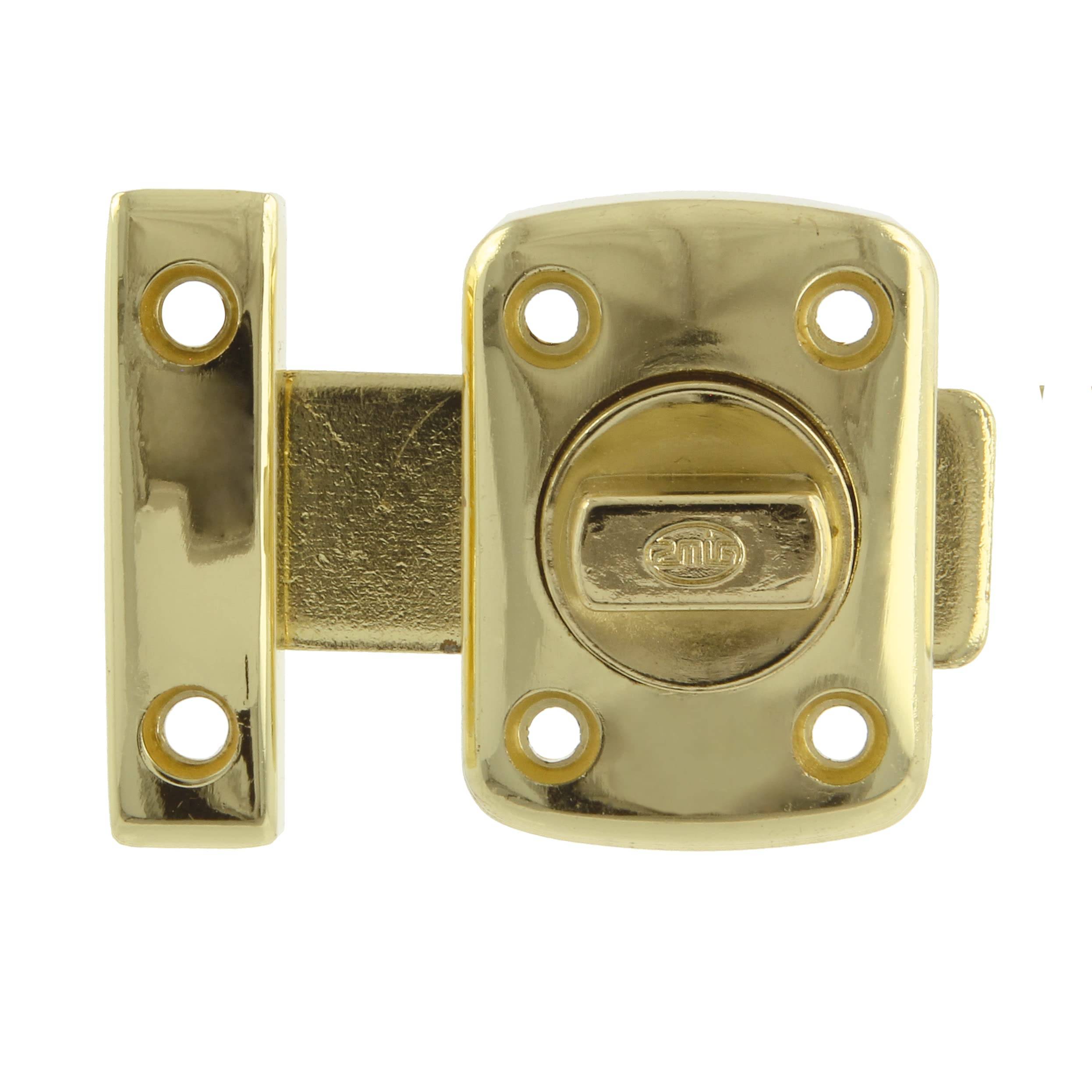 Verrou à bouton 388 - 30 mm - Zamak - Laitonné verni | Amig - Gamm vert