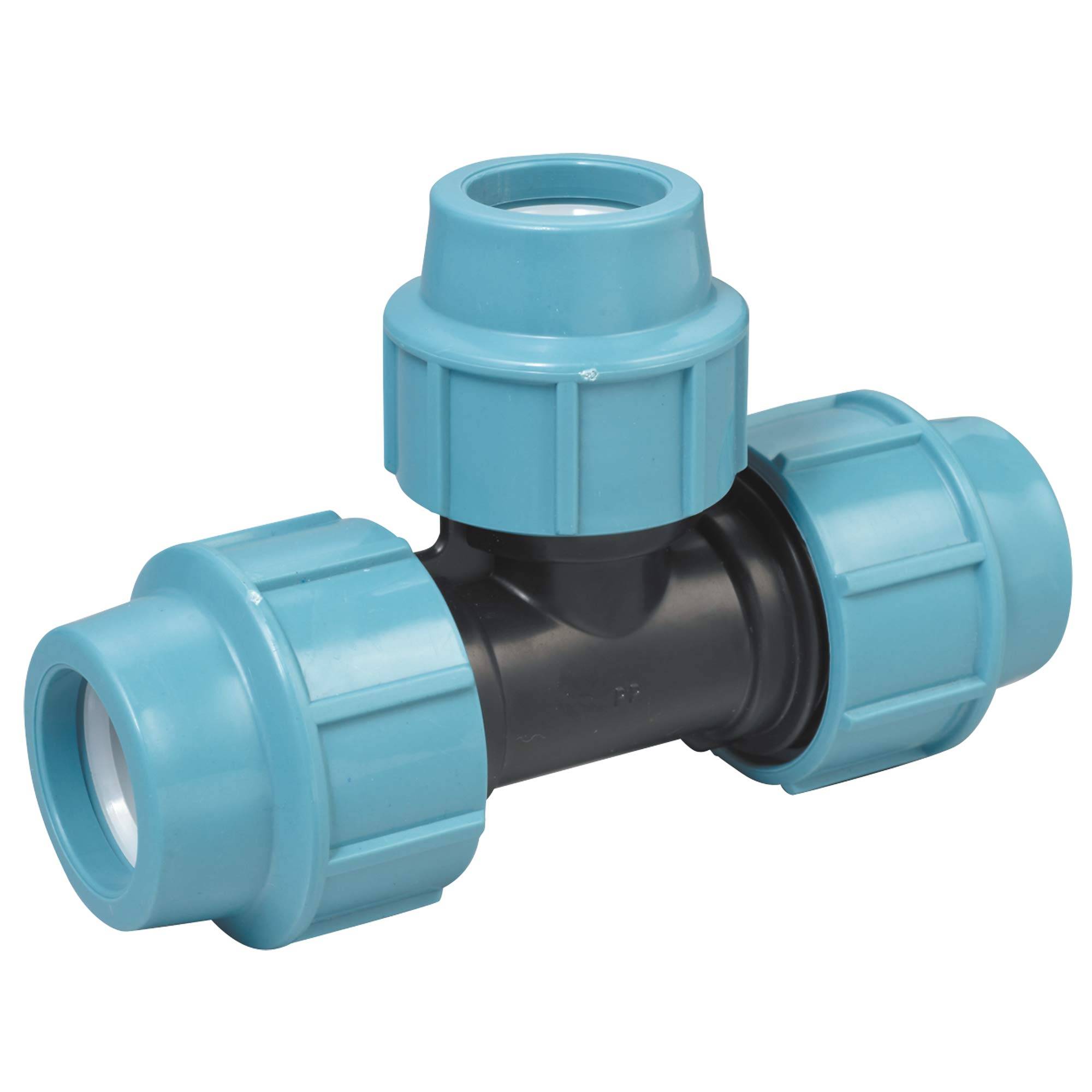 Raccord Compression Jardibric PN16 en Polypropylène Té Réduction Ø20/25 ...