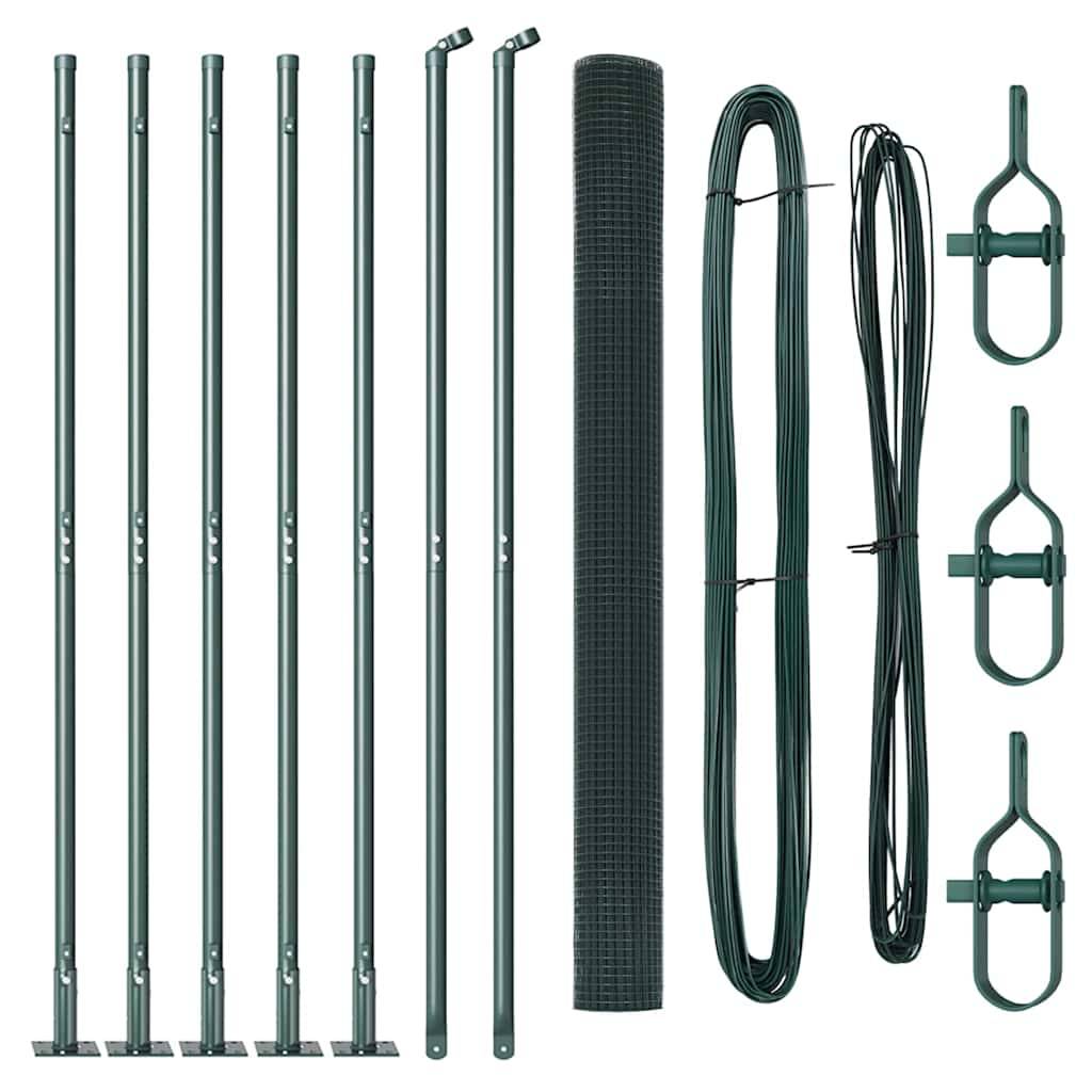 Poteau de clôture acier vert 10 x 1,6 m, Poids :17.24kg - PANGIVO ...
