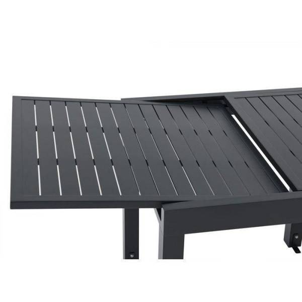 Table de jardin extensible 6 personnes SOLOMA - SOLOMA - Aluminium - 80 ...