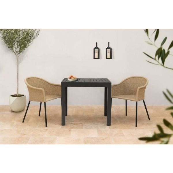 Table de jardin extensible 6 personnes SOLOMA - SOLOMA - Aluminium - 80 ...