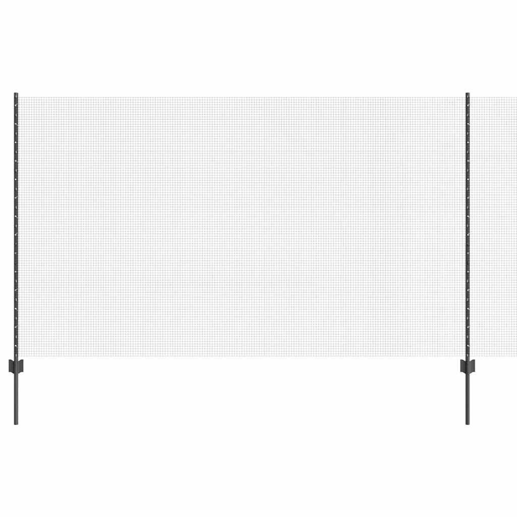 Clôture avec poteau acier et PVC gris 140 x 10 x 1,4 cm, Poids :10.5kg ...