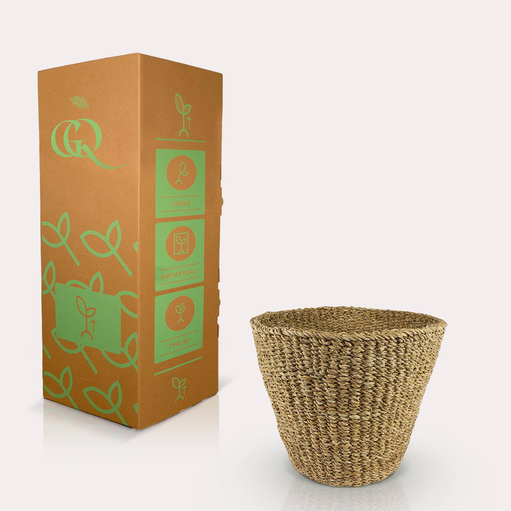Cache-pot Panier Jonc de Mer Naturel Déco Intérieur Ø30cm - ComfortXL ...