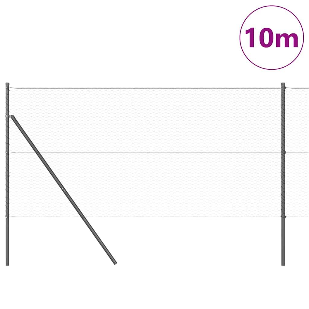 Poteau clôture acier PVC gris 1000 x 3.2 x 120 cm, Poids :12.8kg ...