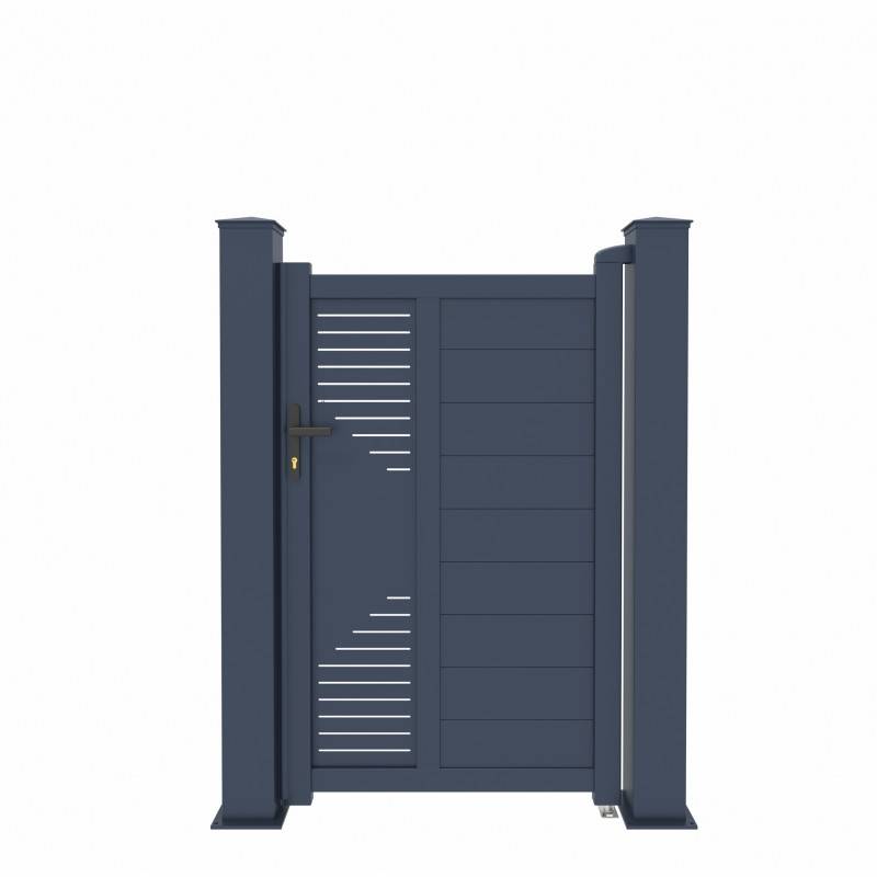 Portillon battant aluminium 100x158 cm anthracite design TIME X-Metal ...