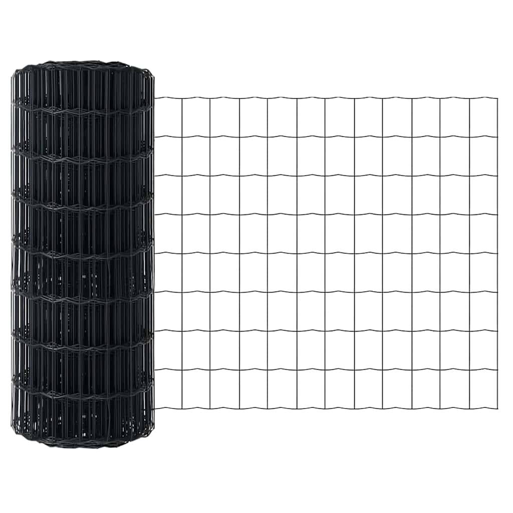 Clôture acier et PVC Gris 0,8 x 25 m, Poids :27.26kg - PANGIVO - Gamm vert