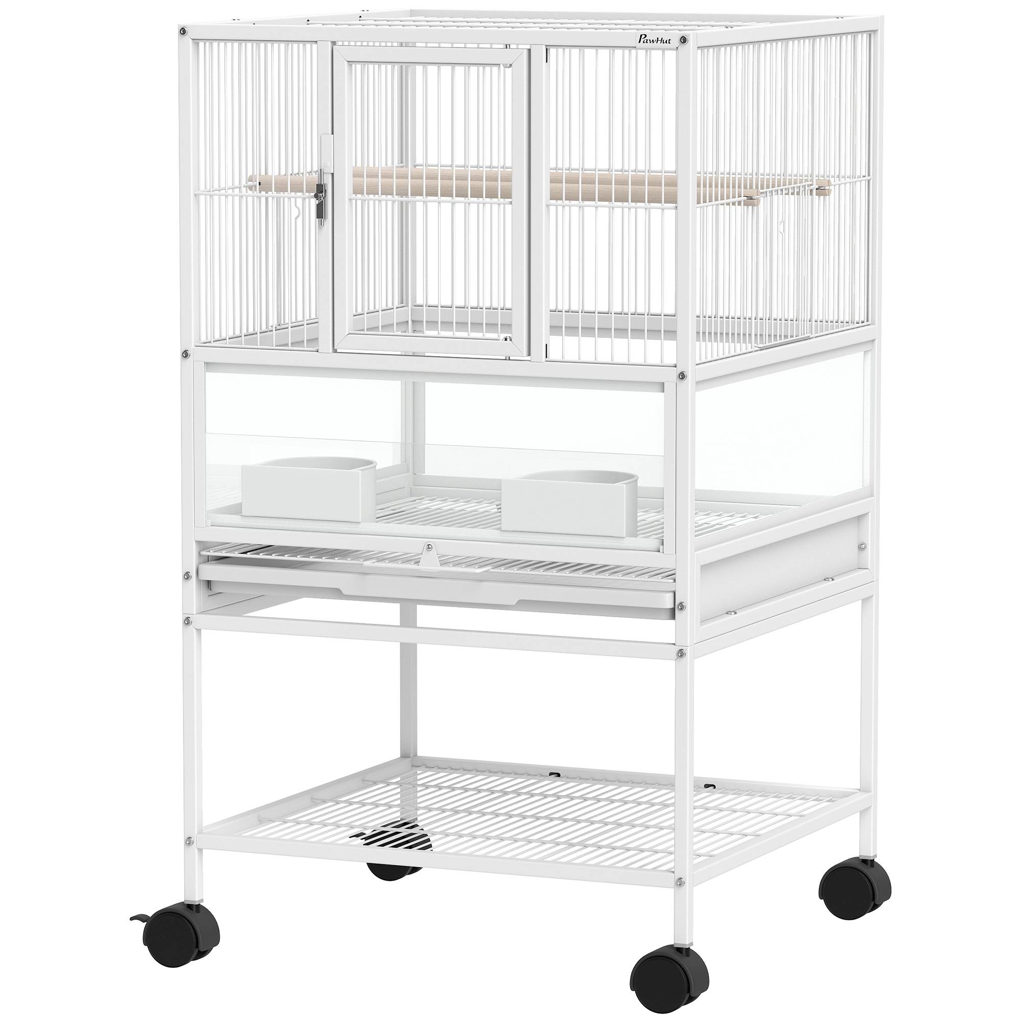 Cage Oiseaux Design Panneaux Acryliques sur Roulettes pour Canaris et ...