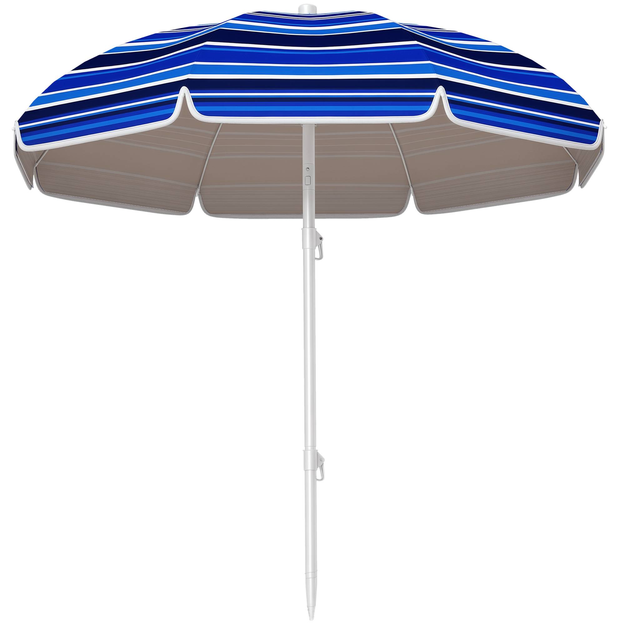 Parasol de plage inclinable en polyester et métal multicolore 180 x 180 ...