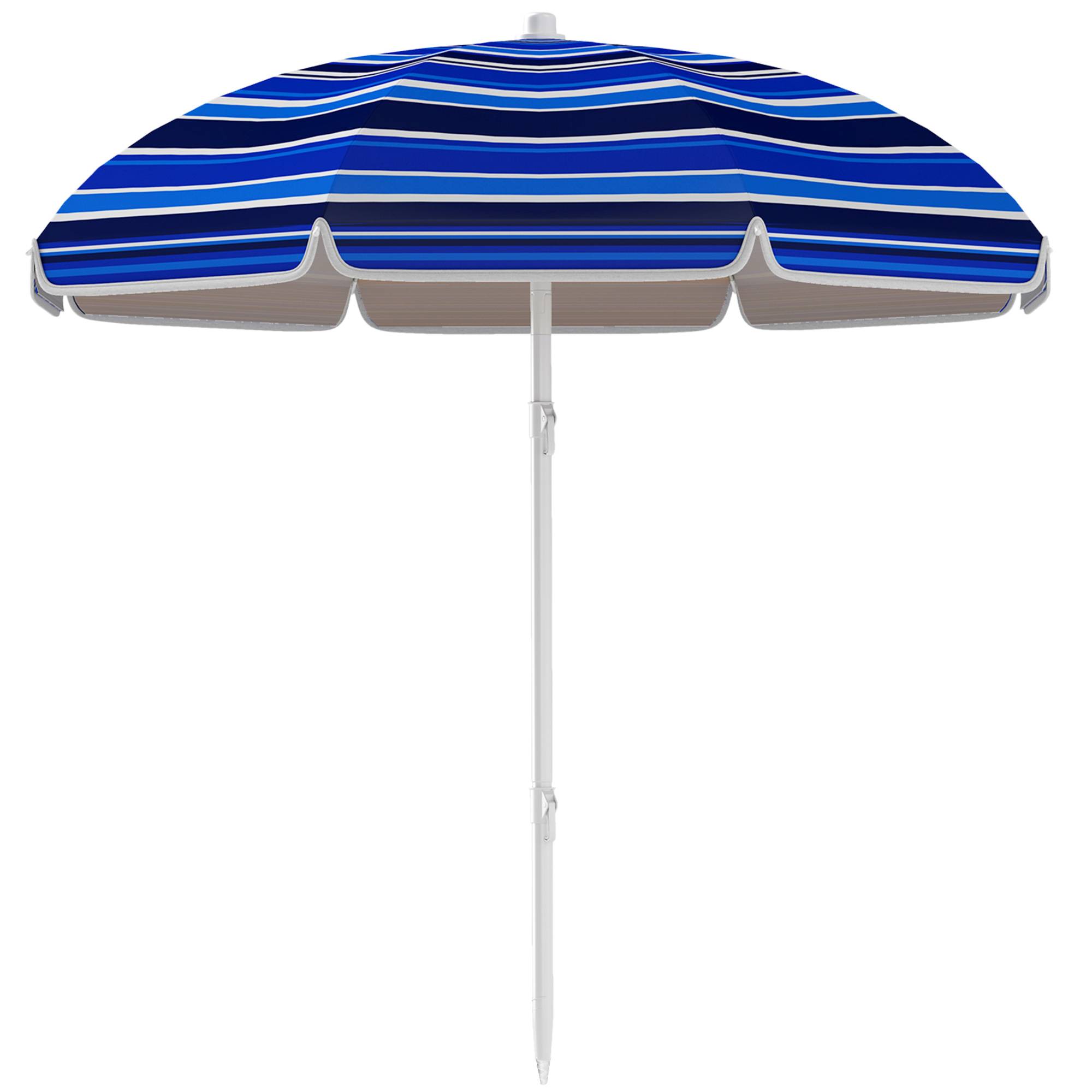 Parasol de plage inclinable en polyester et métal multicolore 180 x 180 ...