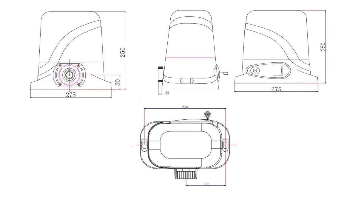 Casanoov Portail coulissant 4 m SUNNY H.140 cm gris + Portillon 1m ...
