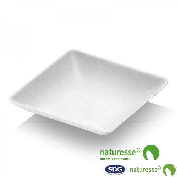 Mini Assiette Carrée Pulpe de Cellulose Finger Food 6,5x6,5 cm - SDG ...