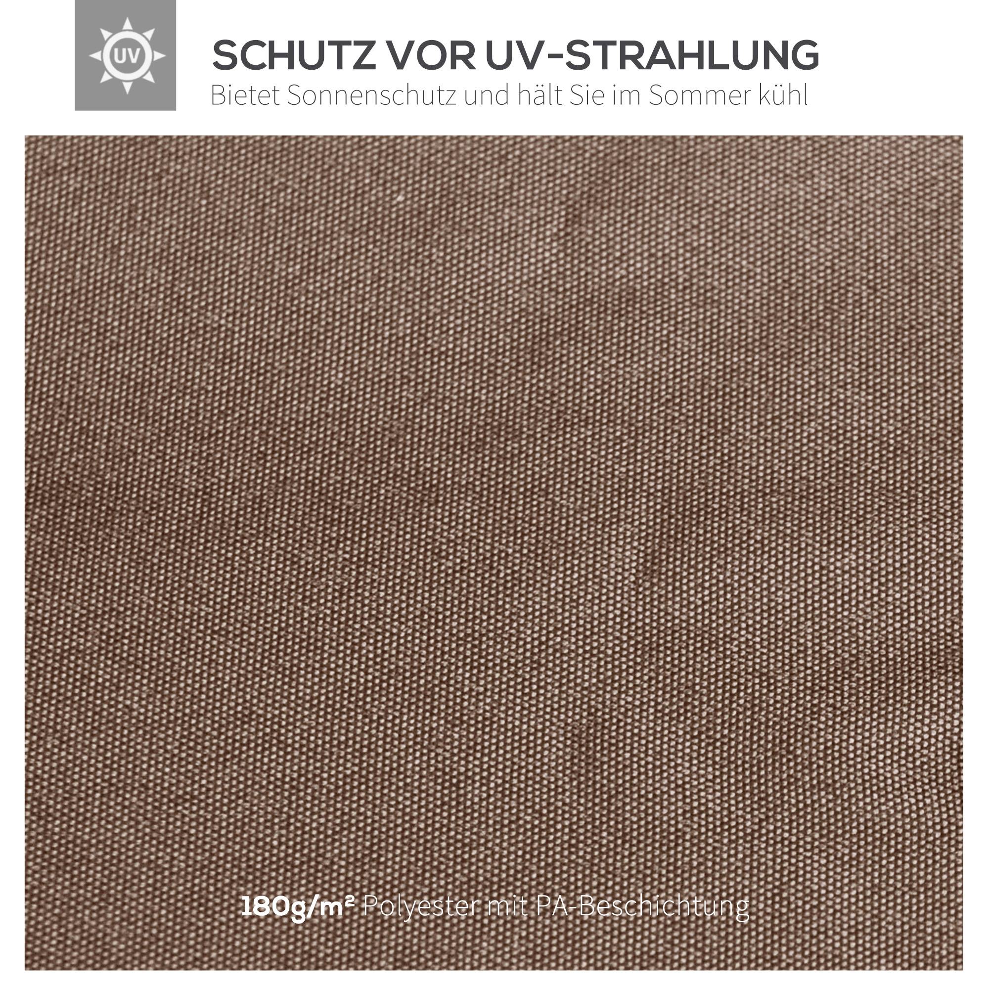 Toile de Rechange Tonnelle Polyester 180g Jardin Anti-UV 3x3m Café ...