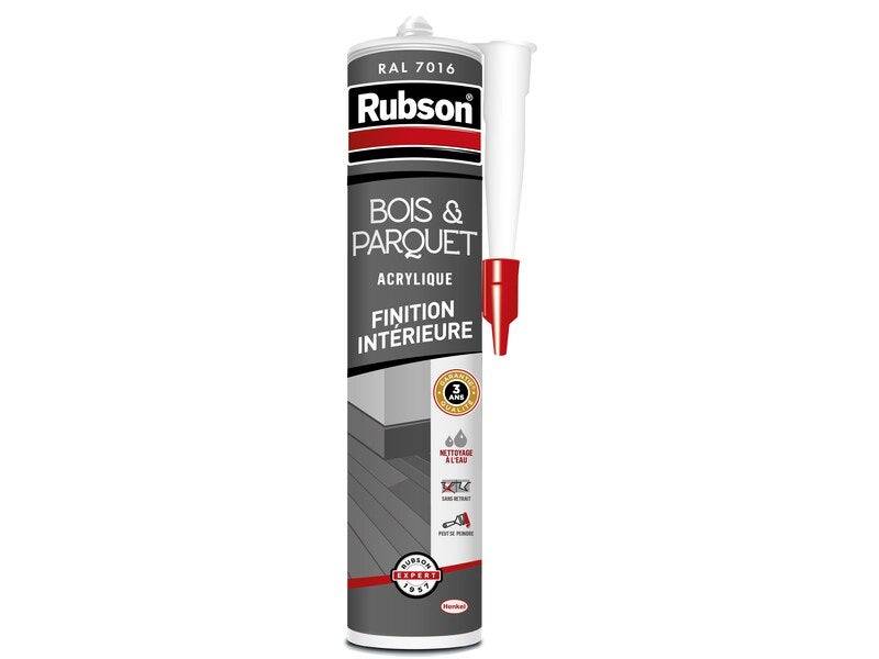 Mastic bois/parquet acrylique RUBSON gris foncé cartouche 280ml - Gamm vert