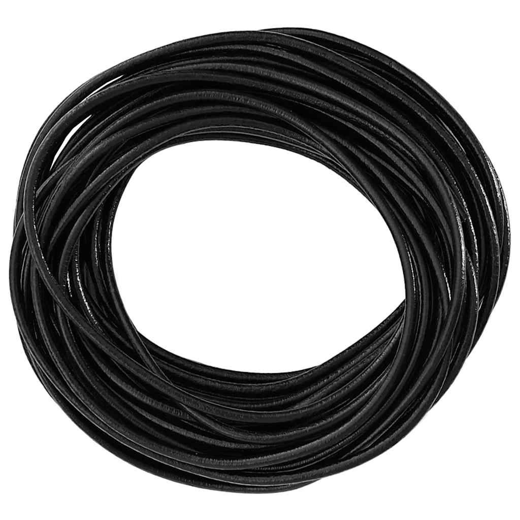 Corde en Cuir Noir Ø2,5 mm x 10 m Cuir Maison Chic - Gamm vert